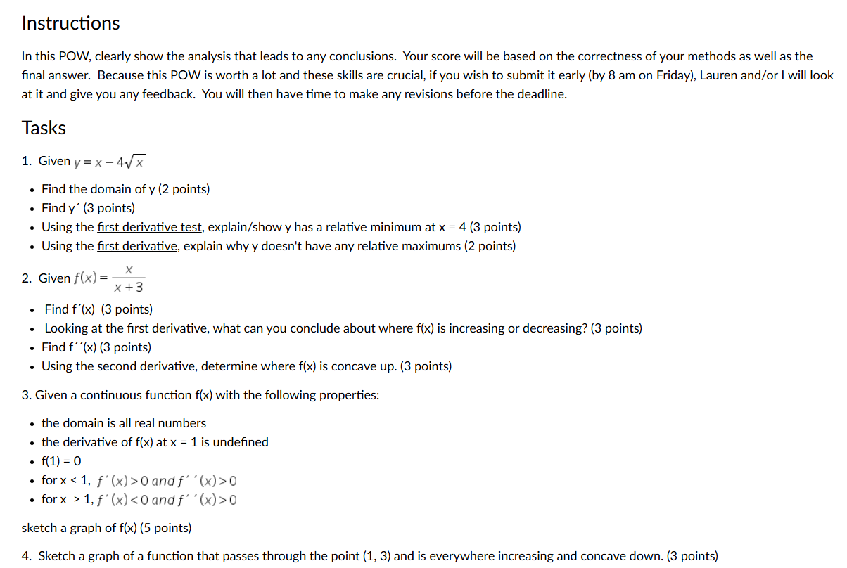 InstructionsIn ﻿this POW, clearly show the analysis | Chegg.com