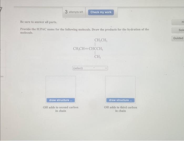 Solved ces 3 attempts left Check my work Be sure to answer | Chegg.com