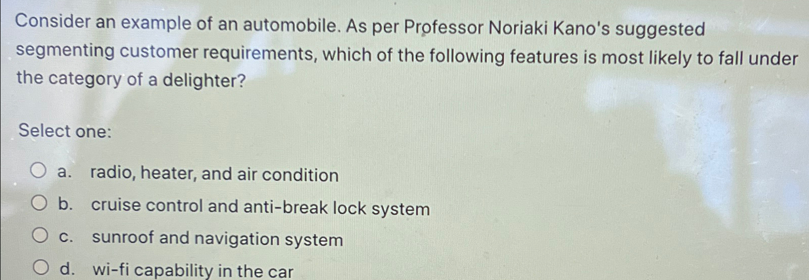 Solved Consider an example of an automobile. As per | Chegg.com
