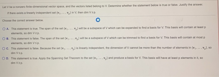 Solved Let V be a nonzero finite-dimensional vector space, | Chegg.com