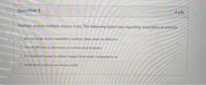 Solved Multiple answer multiple choice, 4 pts. The following | Chegg.com
