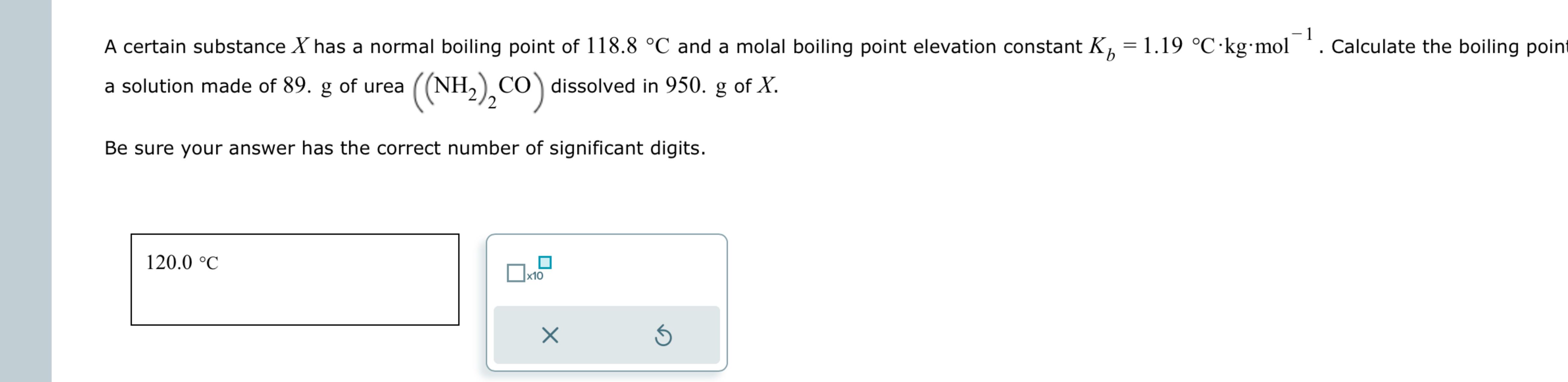 Solved A certain substance x ﻿has a normal boiling point of | Chegg.com