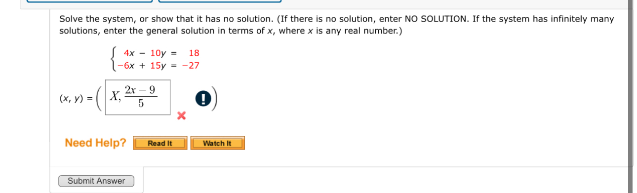 Solved Solve the system, or show that it has no solution. | Chegg.com