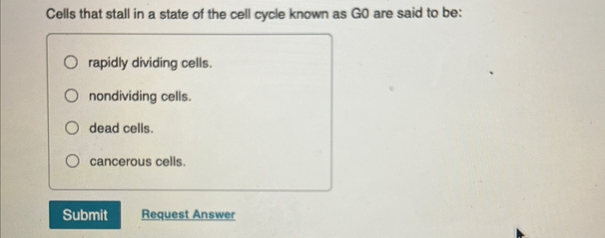 Solved Cells that stall in a state of the cell cycle known | Chegg.com