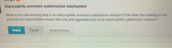 Solved Electrophilic aromatic substitution mechanism What is | Chegg.com