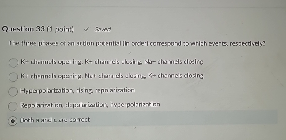 Solved Question 33 (1 ﻿point) ﻿SavedThe three phases of an | Chegg.com