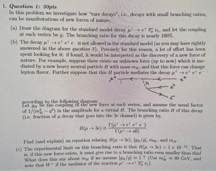 Solved Question 1: 30pts In this problem we investigate how | Chegg.com