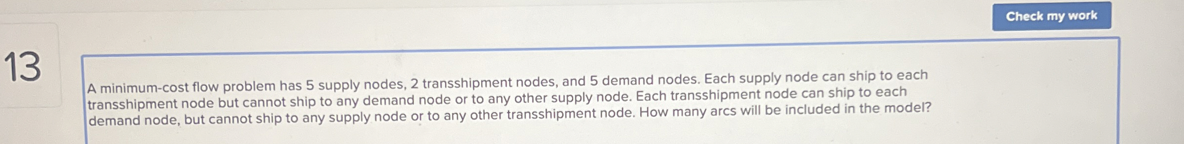 Solved 13A minimum-cost flow problem has 5 ﻿supply nodes, 2 | Chegg.com