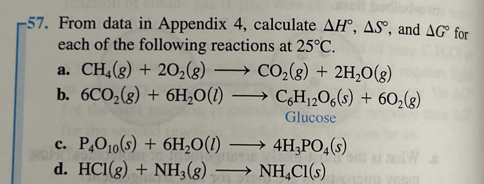 [Solved]: From data in Appendix 4, calculate Delta H deg