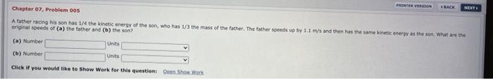 Solved PRINTER VERSION BACK NERT Chapter 07. Problem Oos A | Chegg.com