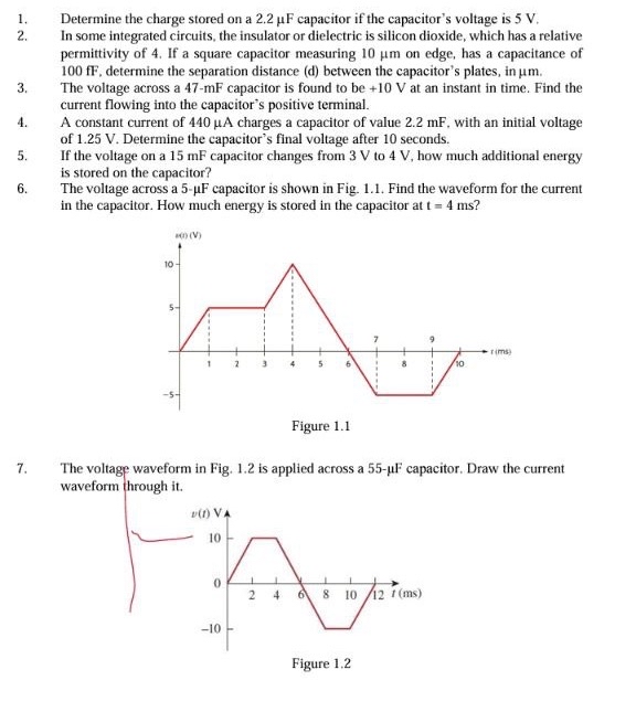 Solved How to solve Determine the charge stored on a 2.2μF | Chegg.com