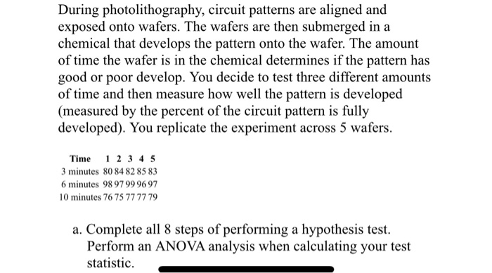 Solved During photolithography, circuit patterns are aligned | Chegg.com