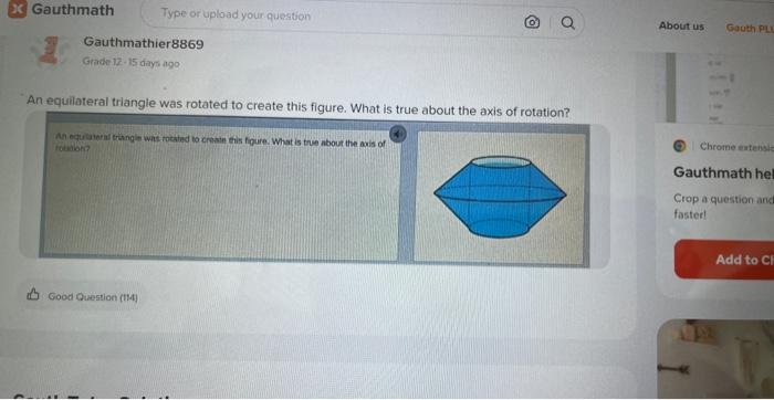 Solved An Equilateral Triangle Was Rotated To Create This