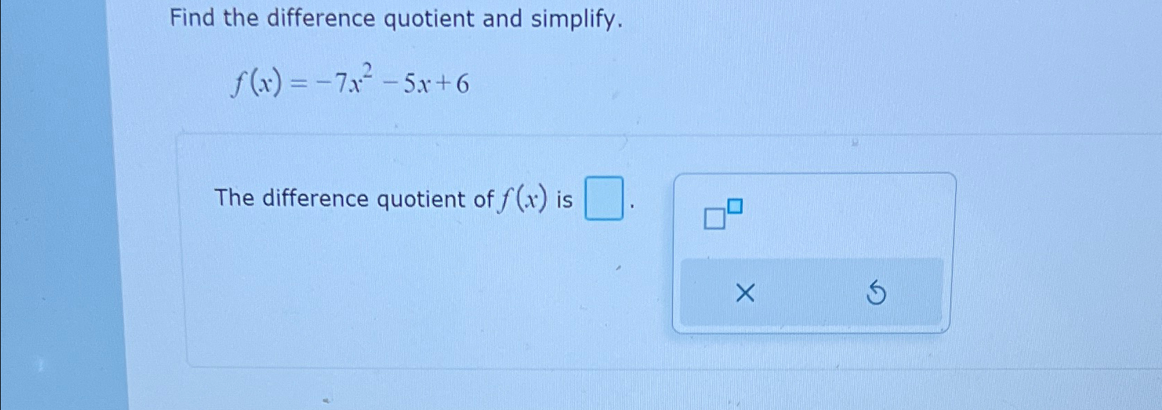 Solved Find the difference quotient and | Chegg.com