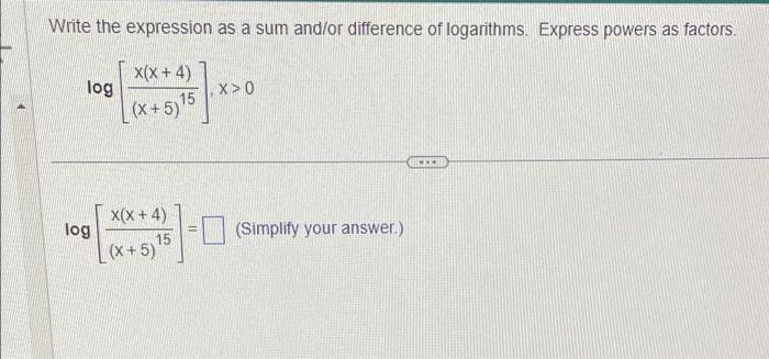 Solved Write the expression as a sum and/or difference of | Chegg.com