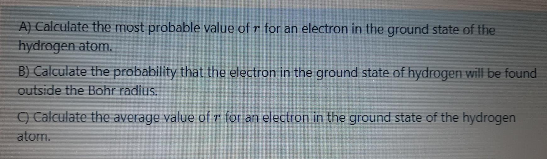 Solved A Calculate The Most Probable Value Of R For An