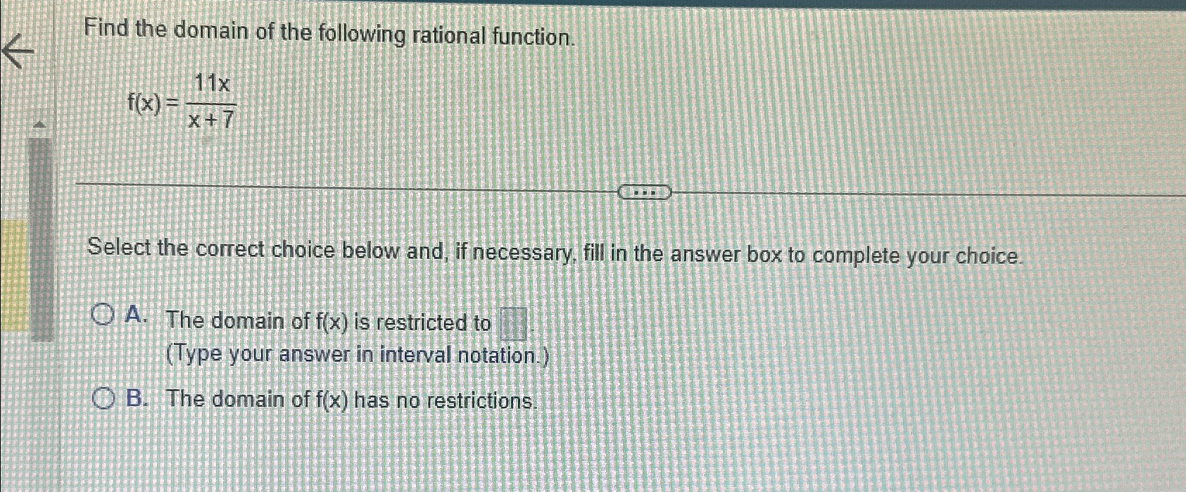 Solved Find the domain of the following rational | Chegg.com