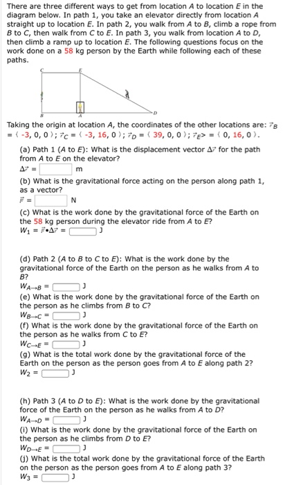 Solved There are three different ways to get from location A | Chegg.com