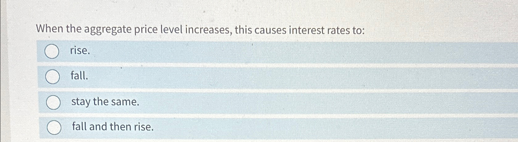Solved When the aggregate price level increases, this causes | Chegg.com