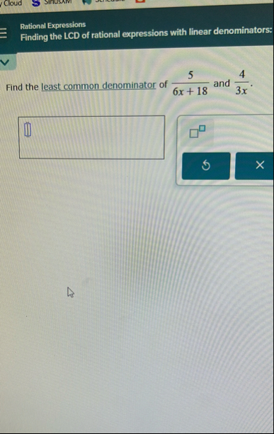 Solved Rational ExpressionsFinding the LCD of rational | Chegg.com