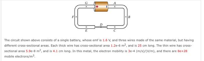 Solved The circuit shown above consists of a single battery, | Chegg.com