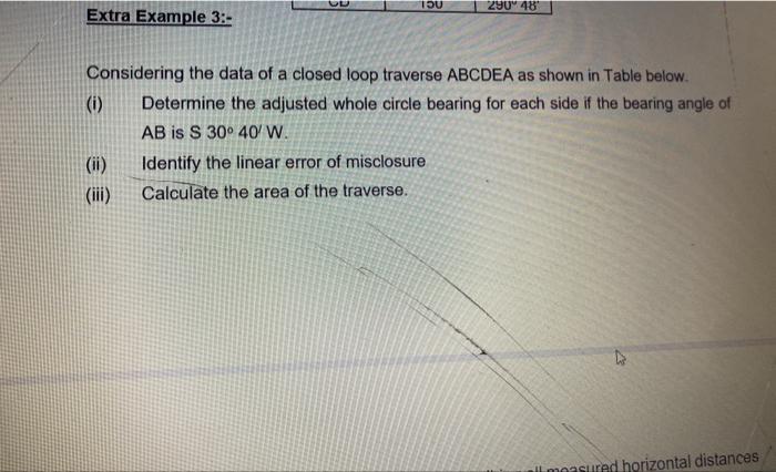Solved Considering the data of a closed loop traverse ABCDEA | Chegg.com
