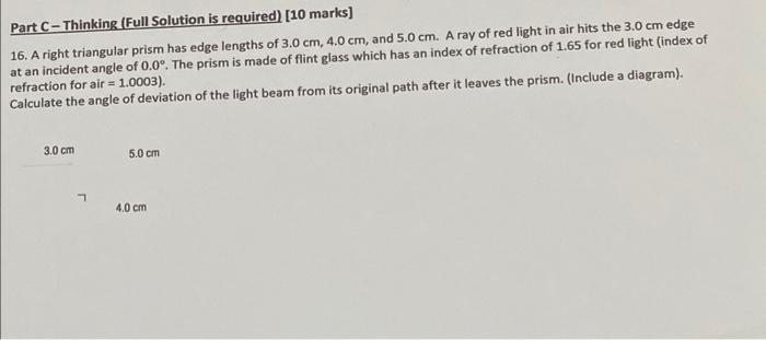 Solved Part C - Thinking (Full Solution is required) [10 | Chegg.com Solved Part C - Thinking (Full Solution is required) [10 | Chegg.com