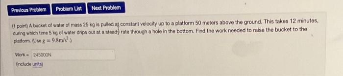 Solved Previous Problem Problern List Next Problem (1 point) | Chegg.com