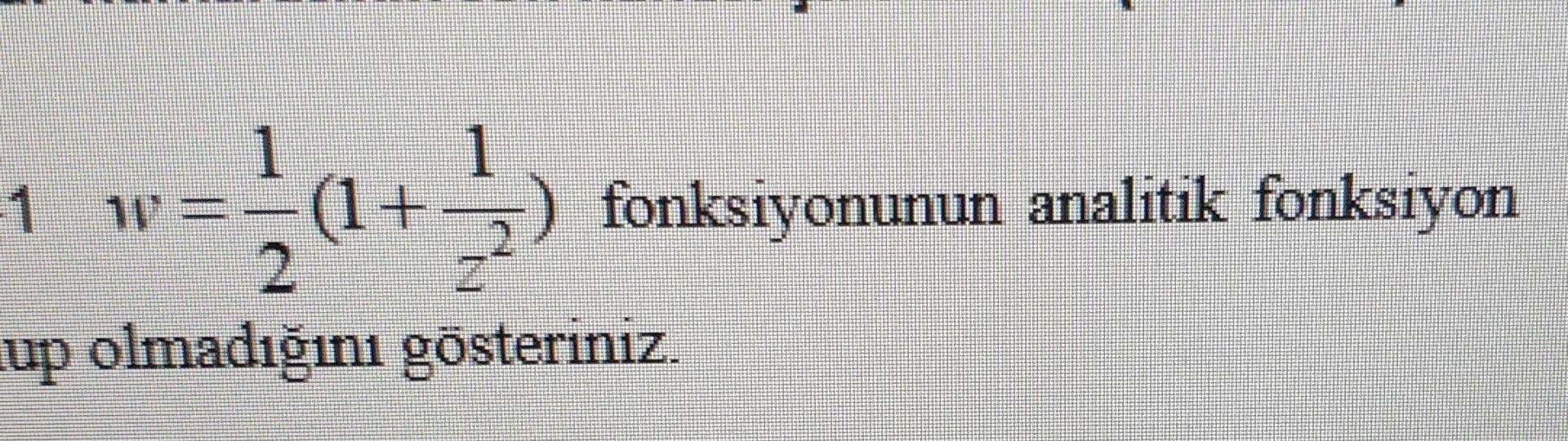 Solved Show whether the function is an analytic | Chegg.com