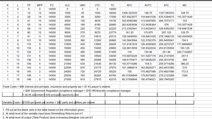 Solved MPP AVTC к TP FC VLC VMC VTC TC AFC ATC MC 14500 | Chegg.com