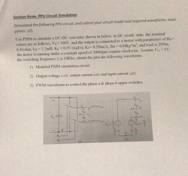 Section three, PPU Circuit Simulation (Simulated the | Chegg.com
