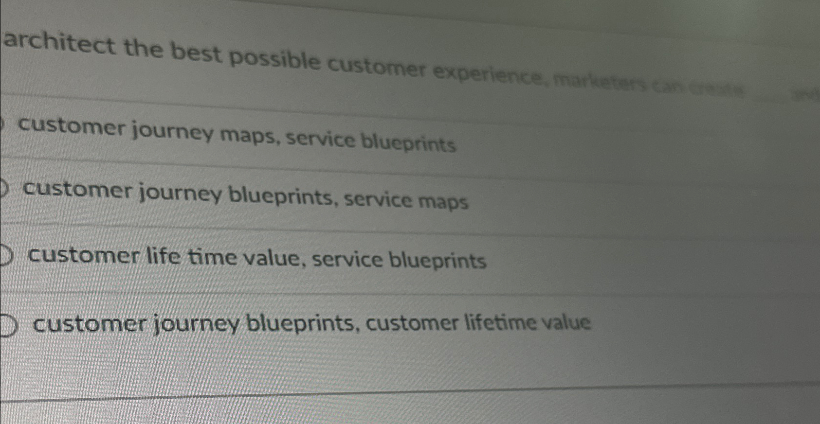 Solved architect the best possible customer experience, | Chegg.com