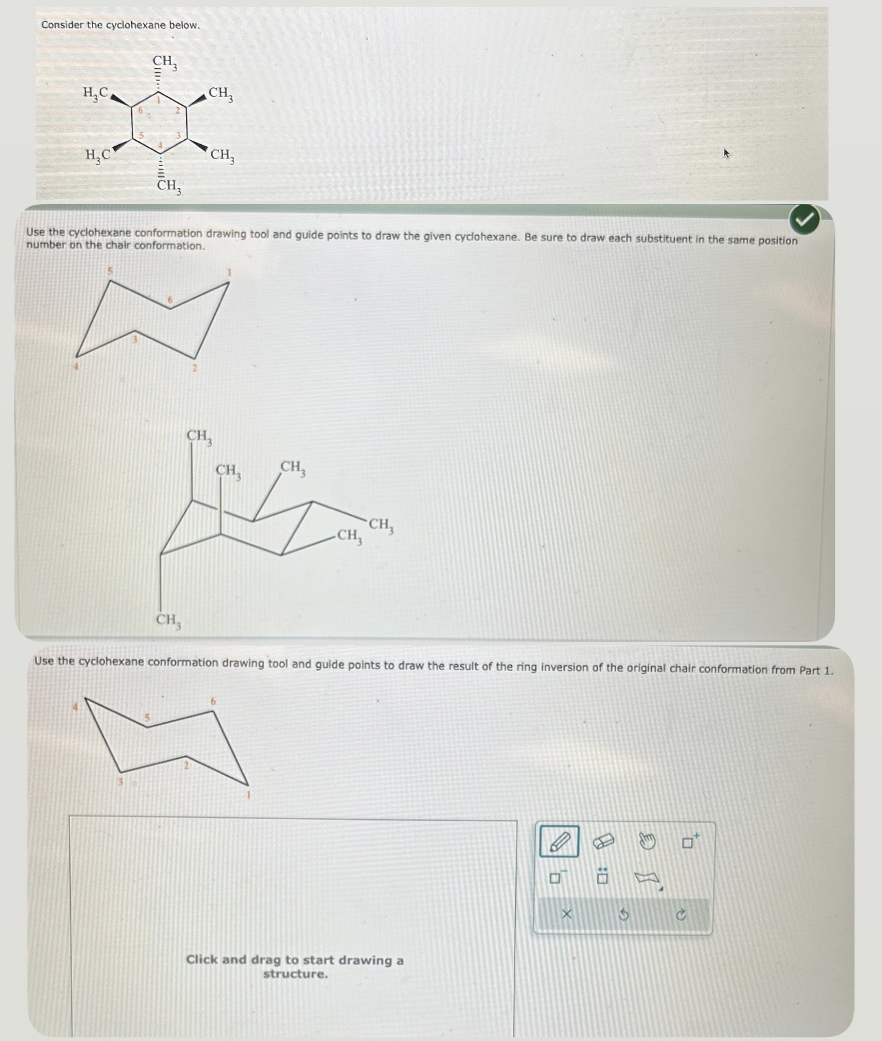 Solved Consider the cyclohexane below.Use the cyclohexane | Chegg.com
