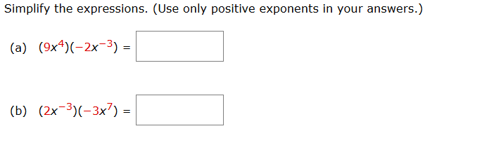 Solved Simplify the expressions. (Use ﻿only positive | Chegg.com