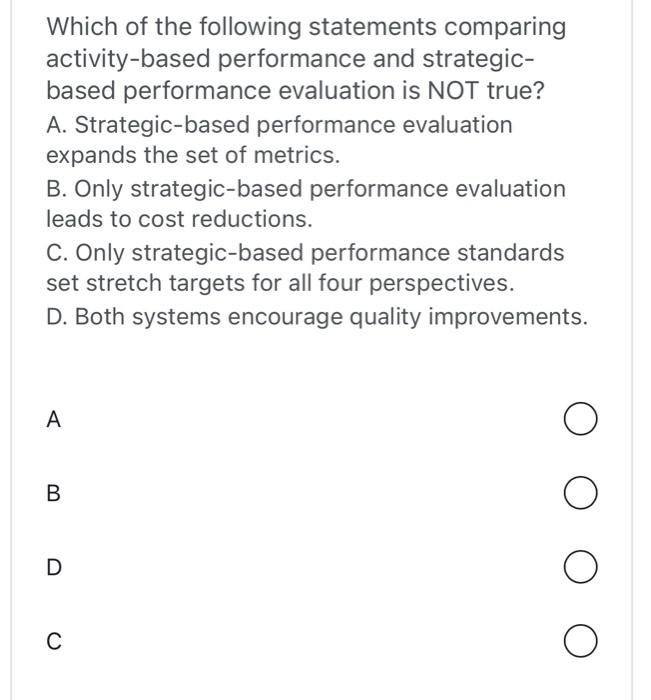 Solved Which of the following statements comparing | Chegg.com