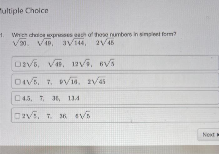 Solved Which choice expresses each of these numbers in | Chegg.com