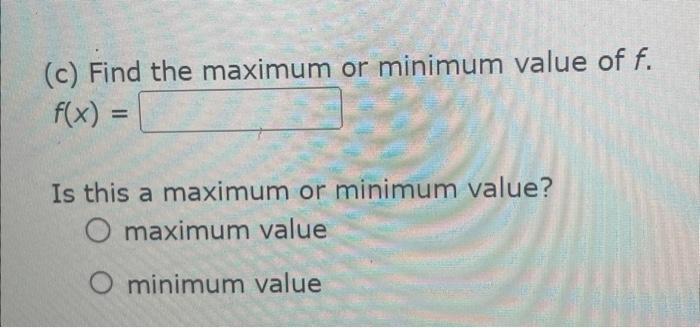 Solved A quadratic function f is given. f(x)=3x2−6x+1 (a) | Chegg.com