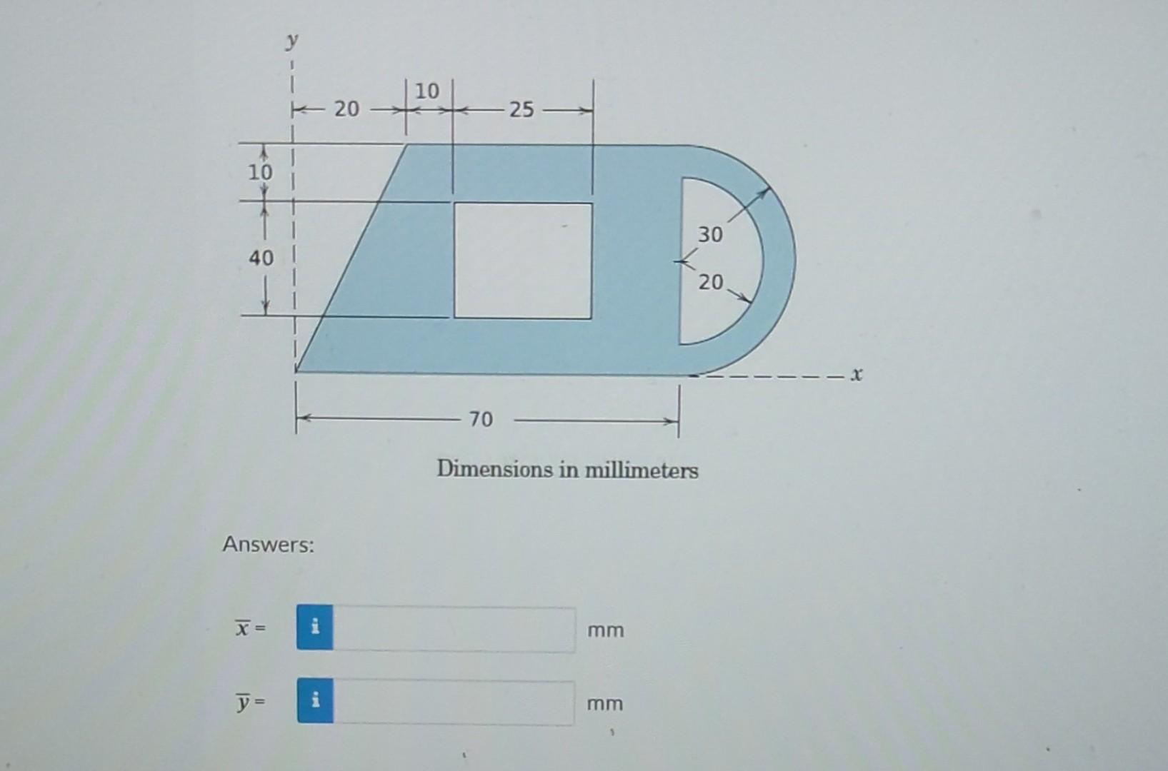 Solved Dimensions in millimeters Answers: | Chegg.com