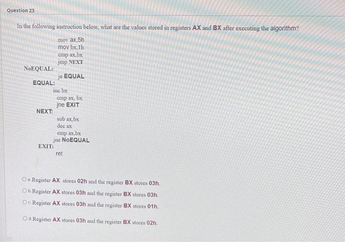 Solved Which of the following 16 -bits register MOV | Chegg.com