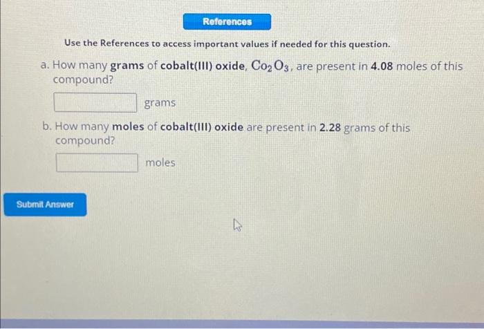 Solved Use the References to access important values if | Chegg.com