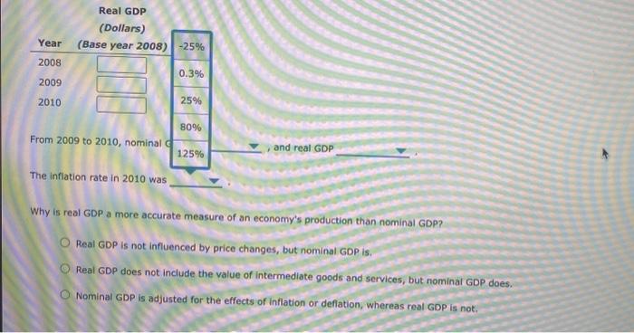 Solved 7. Real versus nominal values and correcting for | Chegg.com