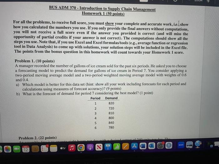 Solved For all the problems, to receive full score, you must | Chegg.com