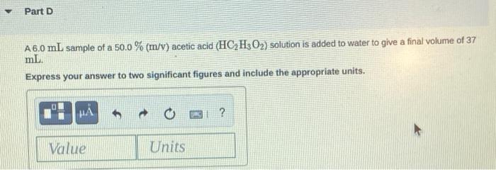 Solved Calculate the final concentration of each of the | Chegg.com