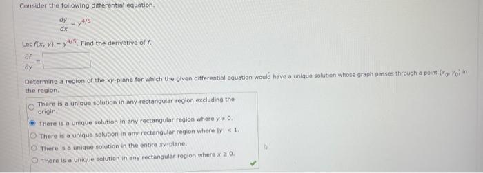 Solved Consider the following differential equation. | Chegg.com