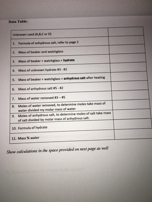 Solved 1) What is the full chemical name for Gypsum CaSO4 | Chegg.com