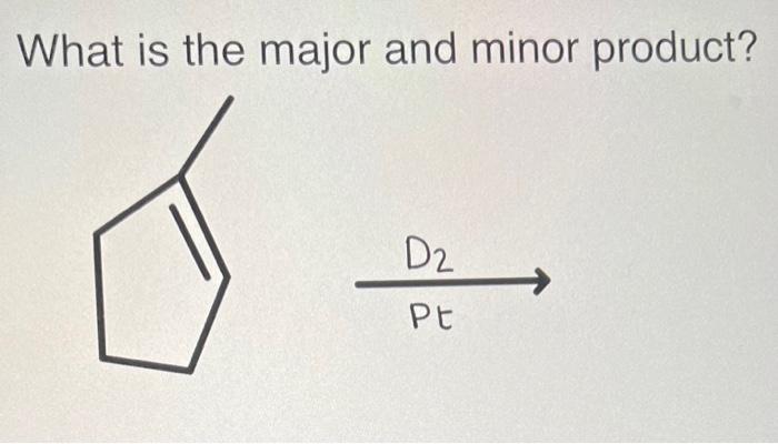 Solved What is the major and minor product? | Chegg.com