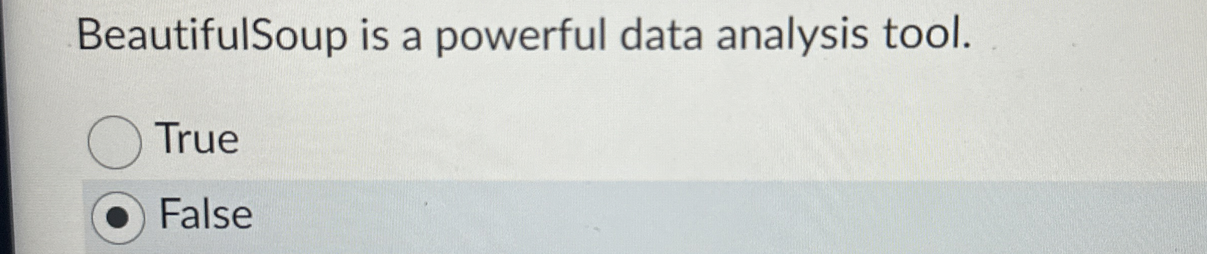 BeautifulSoup is a powerful data analysis tool. | Chegg.com