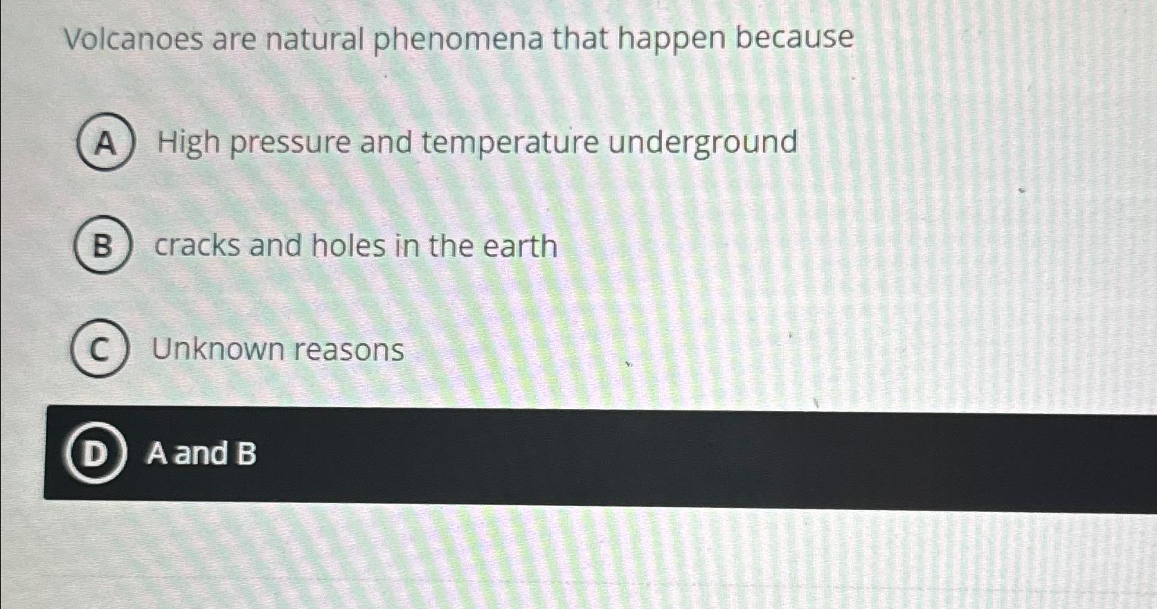 Solved Volcanoes are natural phenomena that happen | Chegg.com