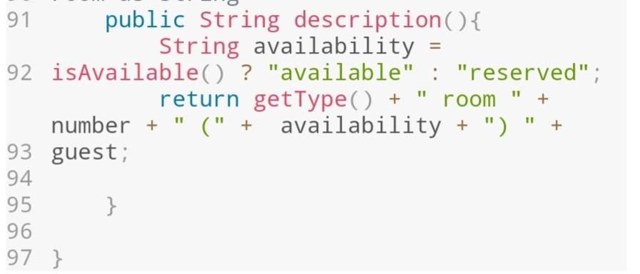 Solved a.Next, create a public class called Hotel in the | Chegg.com