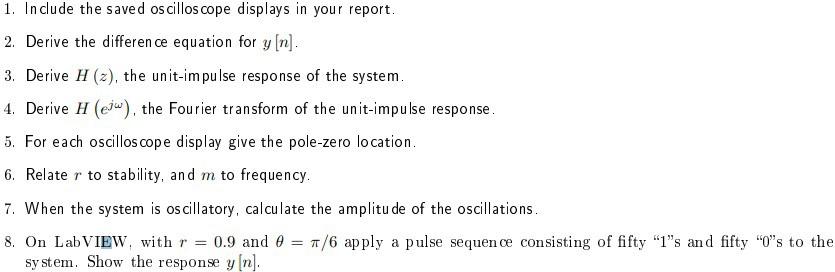 Solved 1. Include the saved oscilloscope displays in your | Chegg.com